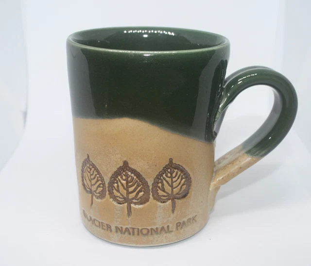 STONEWARE COLD MOUNTAIN Pottery Glacier National Park Cup / Mug Montana ...
