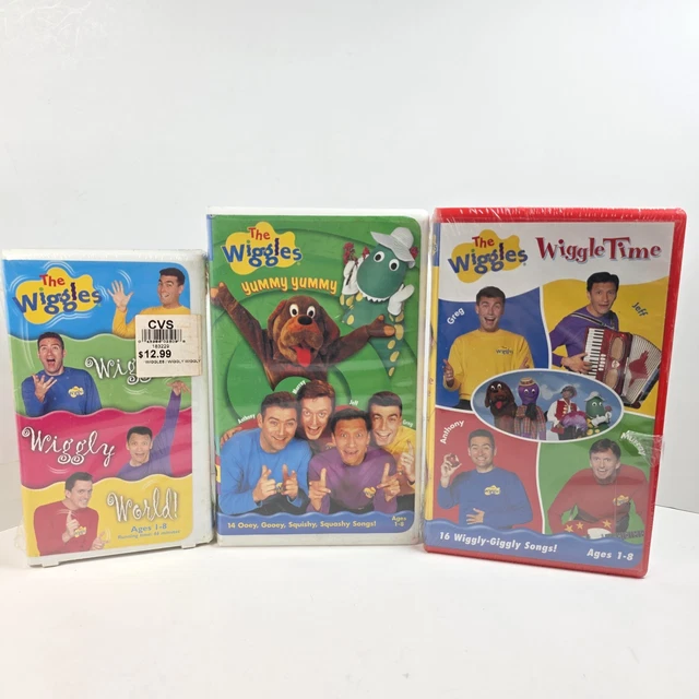 THE WIGGLES - Wiggle Time / Yummy Yummy / wiggly world vhs clamshell ...