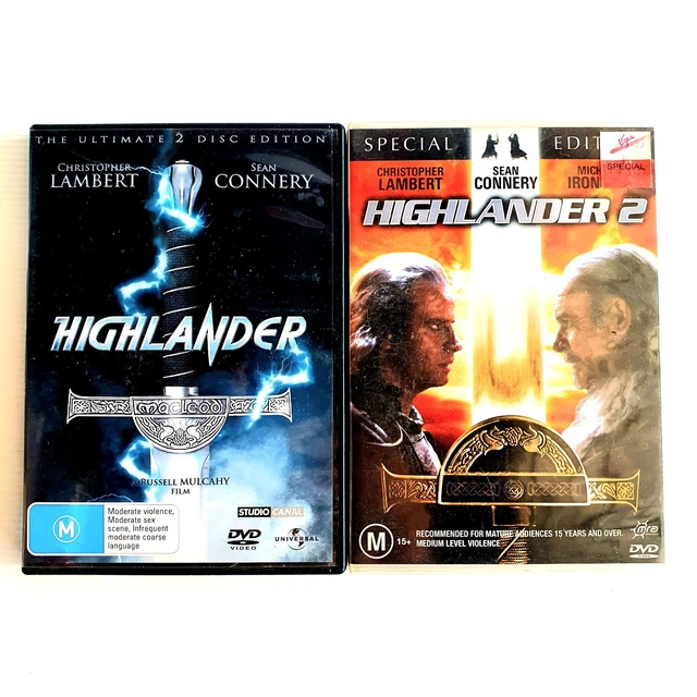 HIGHLANDER 1 + 2 | The Quickening DVD 1986 Action, Christopher Lambert ...