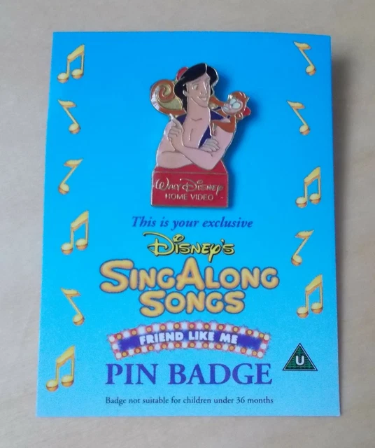 PIN BADGE - Disney’s Sing Along Songs - Friend Like Me - Aladdin - New ...