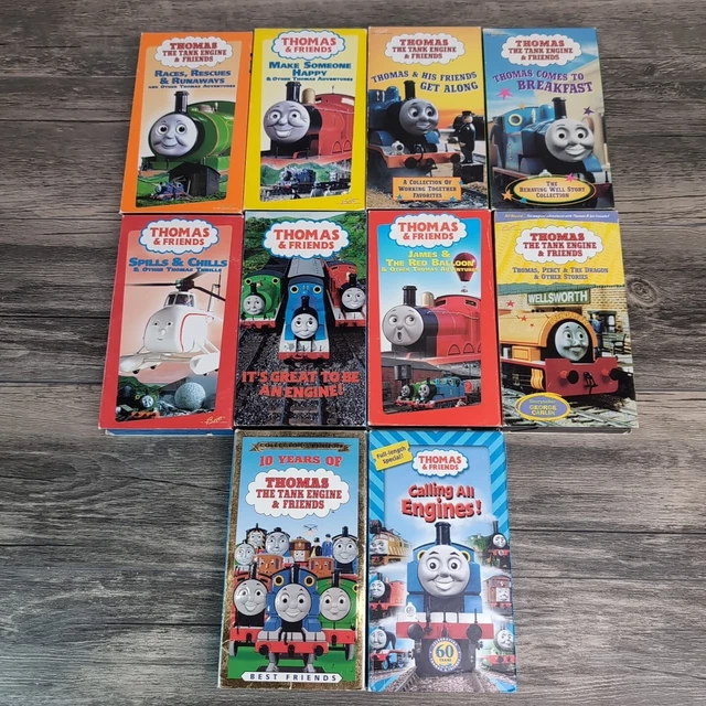 THOMAS THE TANK Engine & Friends VHS Lot 10 Kids Train Cassettes Carlin ...