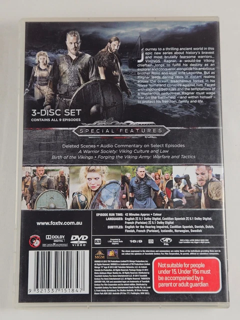 VIKINGS THE COMPLETE First Season DVD - Region 4 - VGC $9.19 - PicClick AU