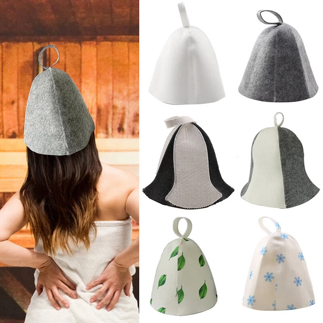 WOOL FELT SAUNA Hat Russian Banya Cap Unisex Lightweight for Shower Cap ...