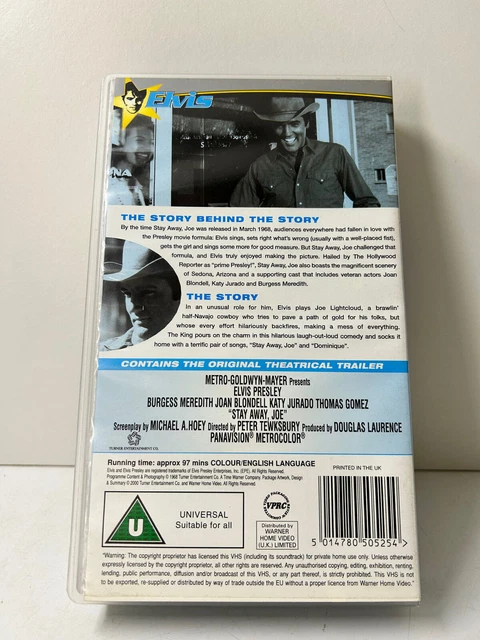 STAY AWAY, JOE (Elvis Presley) On VHS Video Cassette Tape £9.99 ...