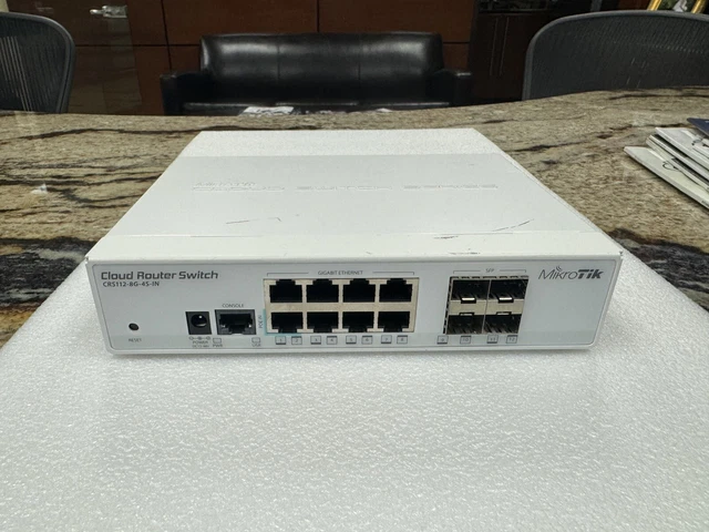 MIKROTIK CRS112-8G-4S-IN 8 Ports Gigabit 4 SFP Cloud Router Switch - No ...