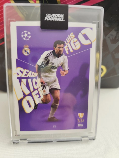 TOPPS TOTAL FOOTBALL 25/26 Luis Figo Season Kick Off /25 Purple Real ...