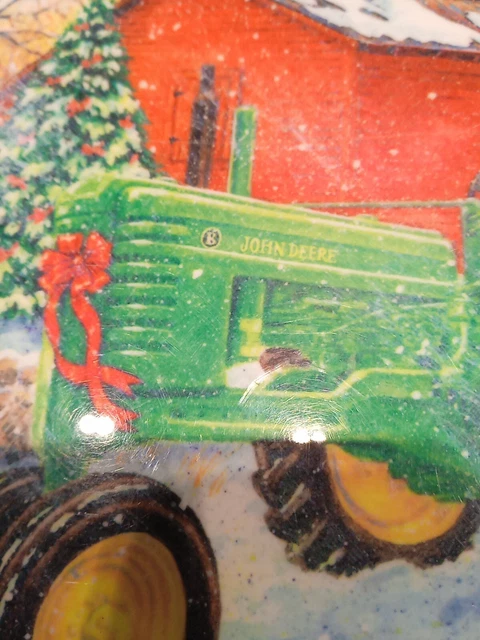 TRACTEUR VERT John Deere. Carreau Faïence Publicitaire .Sous De Plat ...