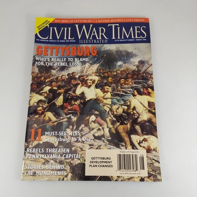 CIVIL WAR TIMES Magazine Aug 1998 Gettysburg Special Issue Lot 2 £4.47 ...