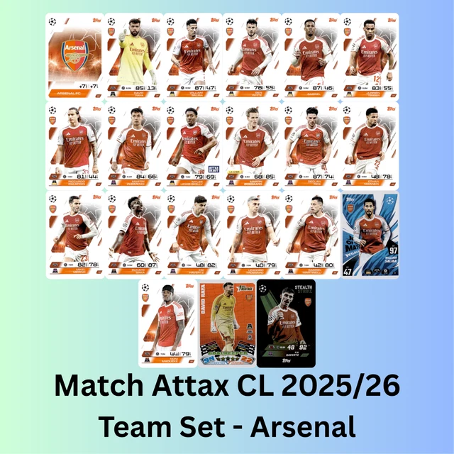 MATCH ATTAX CHAMPIONS League 2025/2026 - Team Set Arsenal London (21 Karten) EUR 16,99 - PicClick DE