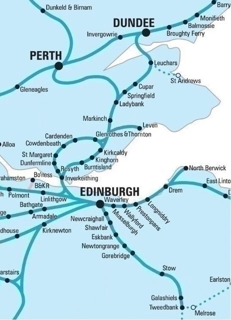 SCOTLAND TRAIN MAP (RAIL PASSENGER NETWORK) 2025 Size A2 Encapsulated £ ...