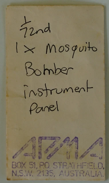 APMA 1/72 DE Havilland DH.98 Mosquito Bomber instrument panel $11.01 ...