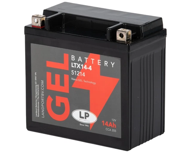 BATTERIE MOTO YTX14-BS GEL 12V 14Ah LANDPORT LTX14-4, 51214, CTX14-BS ...