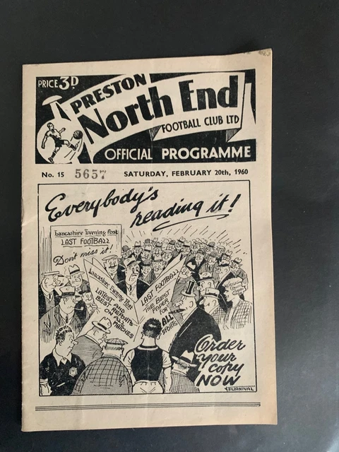 PRESTON NORTH END v Brighton & Hove Albion (FA Cup) 1960 £3.31 ...
