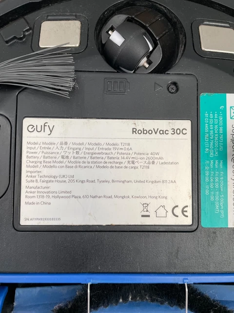 EUFY ROBOVAC 30C Robotic Vacuum Cleaner - Black (Spares or Repair) £31. ...