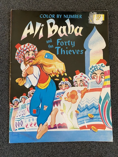 VINTAGE COLOR BY Number “Ali Baba and the Forty Thieves” - Unused ...