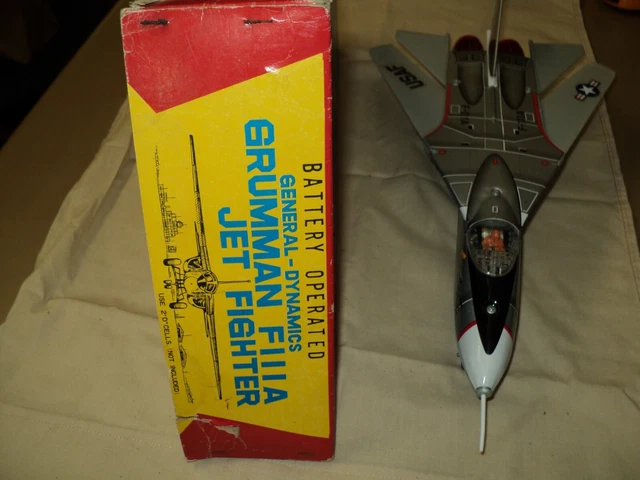 GRUMMAN F111 JET Fighter Bo Made By Tn Japan Mint Boxed 40L 23W 14H ...
