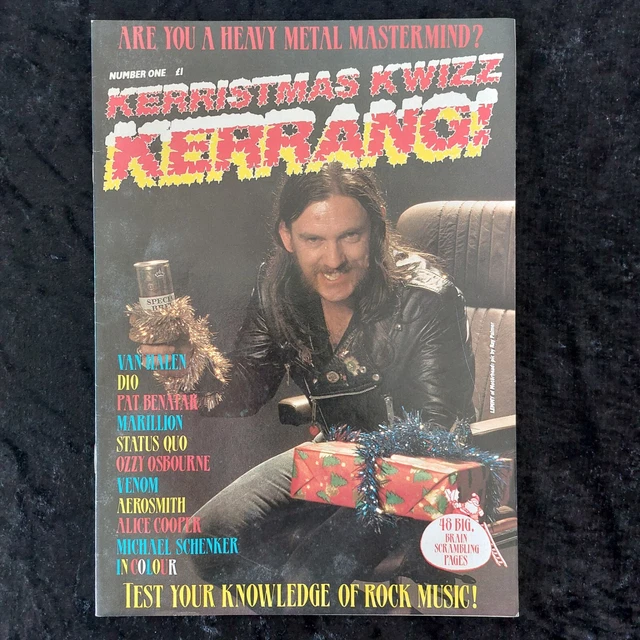 KERRANG KERRISTMAS KWIZZ Magazine Issue Number One (1) - LEMMY Cover ...
