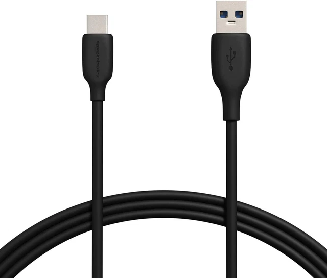 AMAZON BASICS FAST Charging 3A USB-C3.1 Gen1 to USB-A Cable - 6-Foot ...