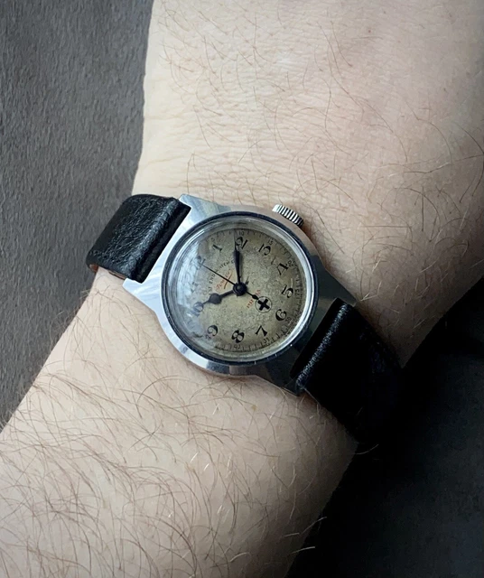 1940S WEST END Watch Co Sowar Prima Civil Service India, sweep seconds ...
