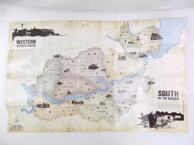 RED DEAD REDEMPTION Map Promotional Poster EUR 7,24 - PicClick FR