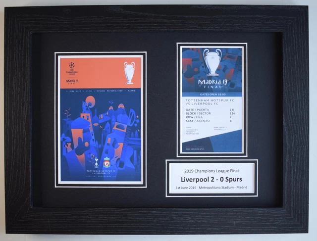 2019 CHAMPIONS LEAGUE Final A4 Photo Ticket Display Football Programme ...
