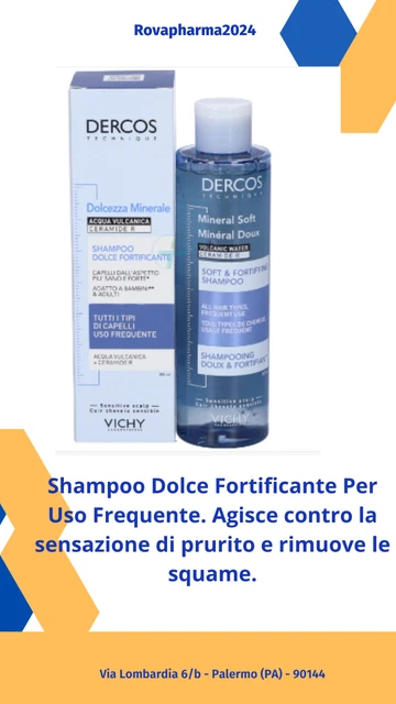 VICHY L'OREAL DERCOS Shampoo Minerale Contro le Squame ed il Prurito ...