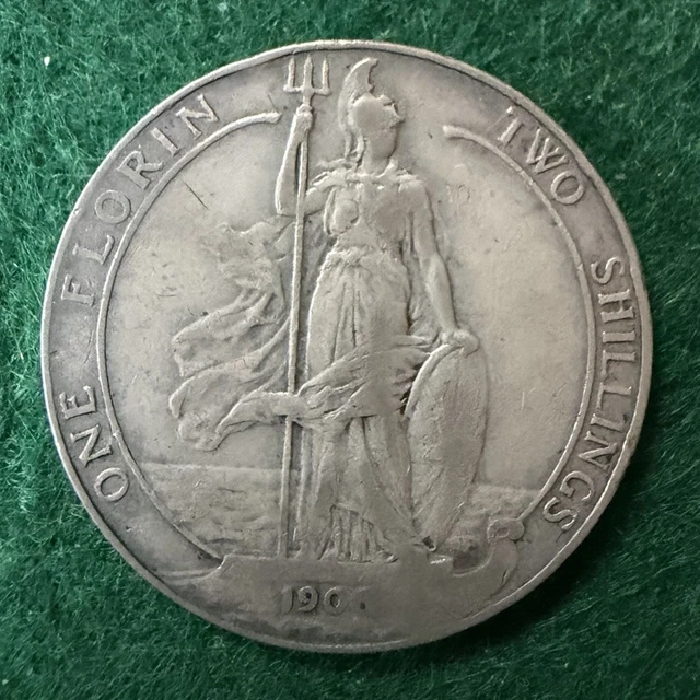 GREAT BRITAIN SILVER Florin 1906 - King Edward VII 0.925 silver £19.95 ...