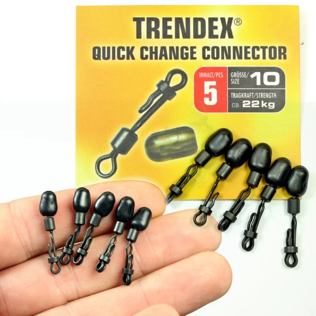 5X QUICK CHANGE Wirbel Connector Gr. 10 mit Soft Connector Beads Method ...