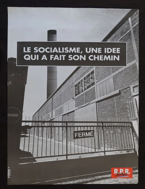 AFFICHE ORIGINALE LE socialisme, une idée qui fait son chemin RPR ...
