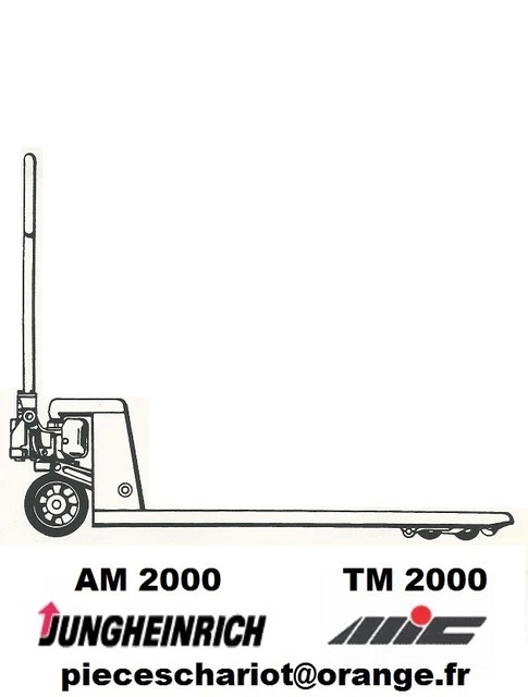 ROUE CAOUTCHOUC TRANSPALETTE MANUEL MIC TM 2000 TM2000 HPS 200*50*60 mm ...