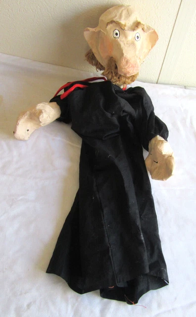 ANTIQUE CREEPY PAPER Mache Finger Puppets Old Man Halloween £17.83 ...