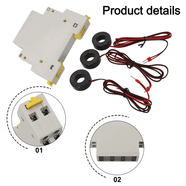 REAL TIME THREE Phase Modular Current Indicator with Secure Fixing ...