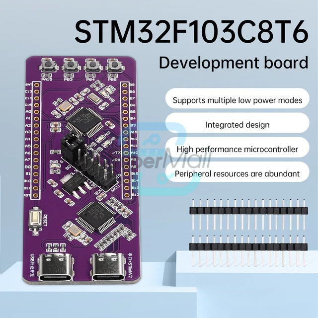 TYPE-C STM32F103C8T6 DEVELOPMENT Board ST-LINK V2 Simulator Download ...