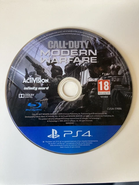 CALL OF DUTY: Modern Warfare (Sony PlayStation 4, 2019) PS4 - Disc Only ...