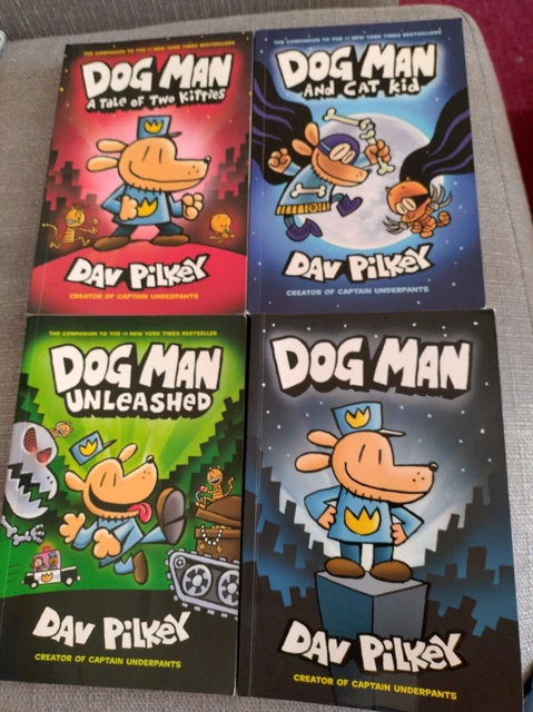 4 X DOG Man Books Novels by Dav Pilkey - Soft Covers, Cartoon, Comics ...