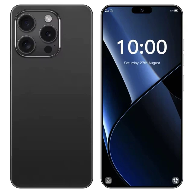 SMARTPHONE I16 PROMAX plein écran 7.3 pouces, 4G 5G, 8000mAh, Noir, Neuf EUR 115,90 - PicClick FR