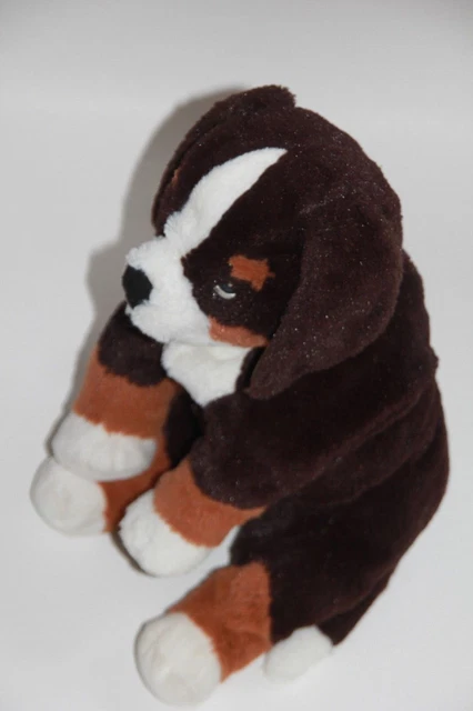 DOUDOU PELUCHE IKEA CHIEN HOPPIG MARRON BLANC 36 cm exc état EUR 24,90 ...