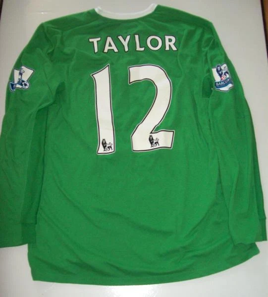 STUART TAYLOR GAME Worn 09/10 Season Manchester City Keepers Shirt ...