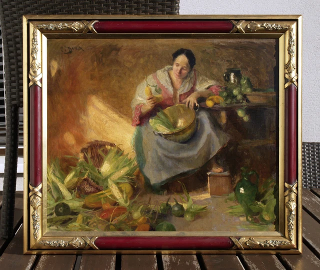 CARL DUXA (1871-1937) Gemüsefrau. Hugo Arnot Gemälde-Salon Wien I ...