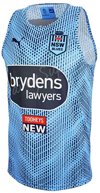 NSW BLUES 2021 State of Origin Mens Sky Training Singlet Sizes S-2XL ...