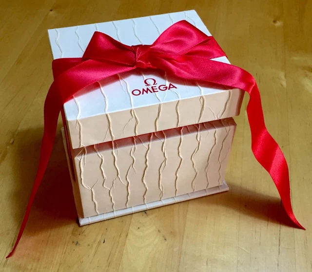 OMEGA WATCH BOX Constellation Co-Axial Chrono Ladies White Pink Yellow ...