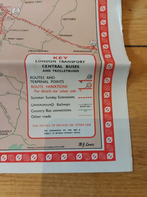 1960 LONDON TRANSPORT Map Diagram BUS ROUTES RAILWAY EUR 38,92 ...