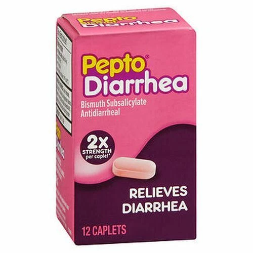 PEPTO-BISMOL DIARRHEA CAPLETS 12 Caplets EUR 10,27 - PicClick IT