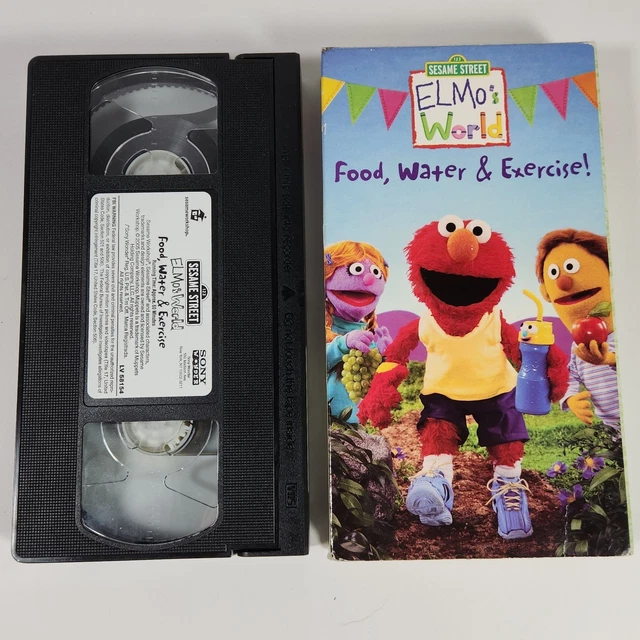 SESAME STREET ELMO'S World: Food, Water & Exercise! RARE VHS VIDEO ...