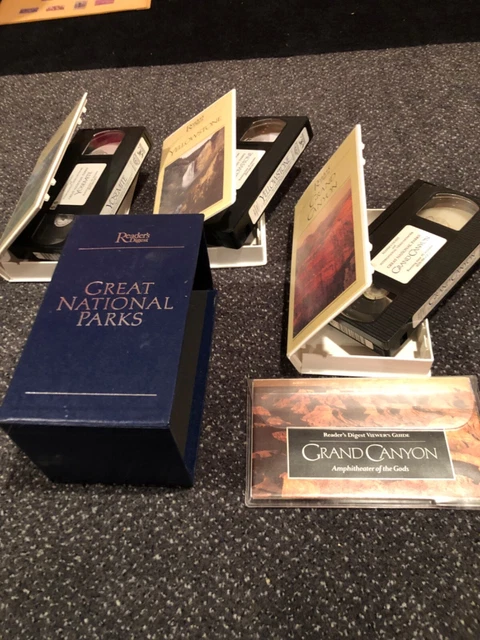 LOT DE 3 vidéos cassettes VHS Readers Digest Great National Parks avec ...