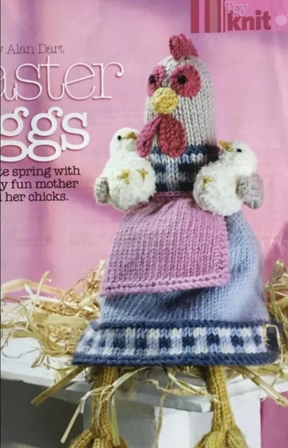 ALAN DART EASTER Eggs Mother Hen and Chicks DK Toy Knitting Pattern £1. ...