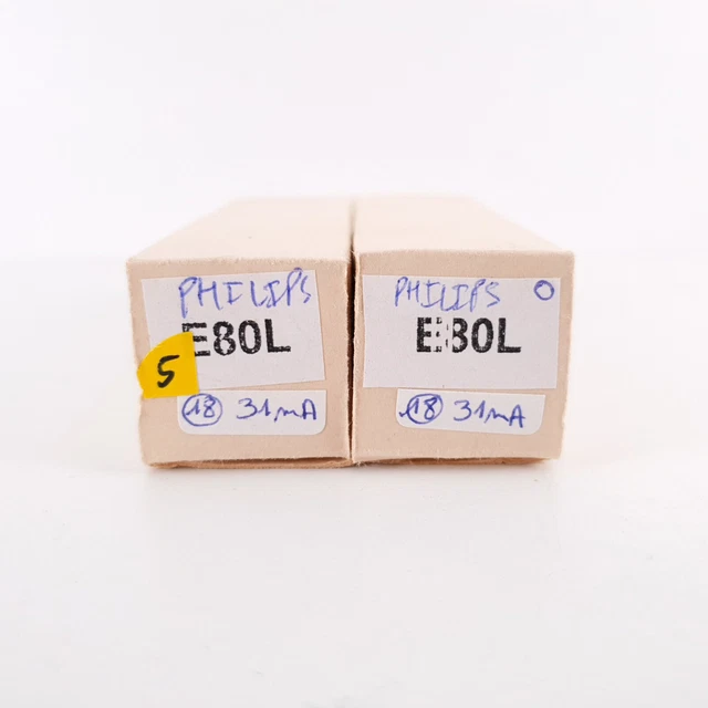 2 X TUBES PHILIPS E80L. PROD des années 1960. PIN OR. SQ. PAIRE ASSORTIE 31/3... EUR 54,99 ...