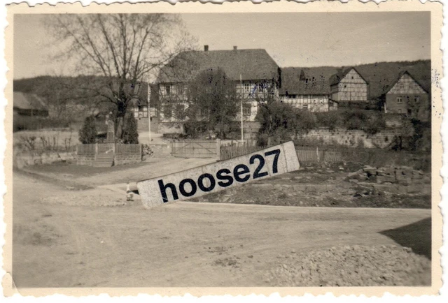 FOTO LAGER LANDJAHR BDM Gebäude Eingang Thüringen Ort unbek. 2.WK orig ...