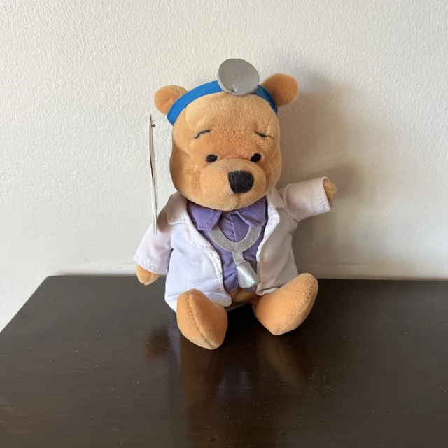 DR POOH BEANIE Plush Soft Toy. Winnie The Pooh. Disney Store. With Tag ...