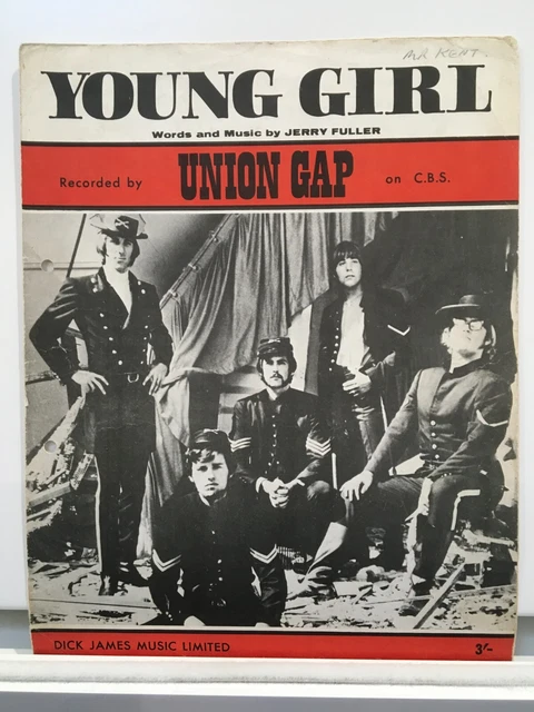 RARE VINTAGE ORIGINAL 1968 UK #1 Sheet Music - Young Girl - Union Gap £ ...